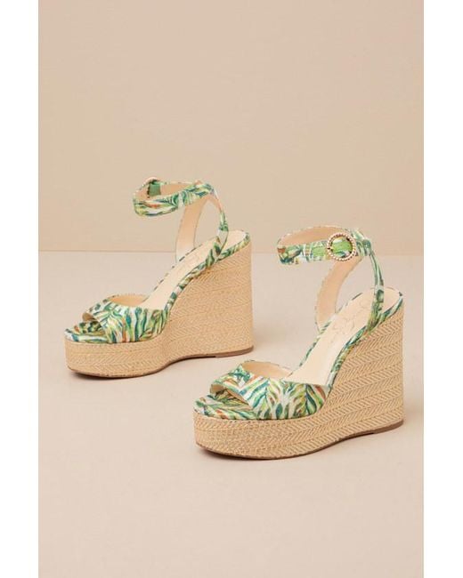 Jessica Simpson Kamindi Multi Platform Espadrille Wedges in Natural | Lyst