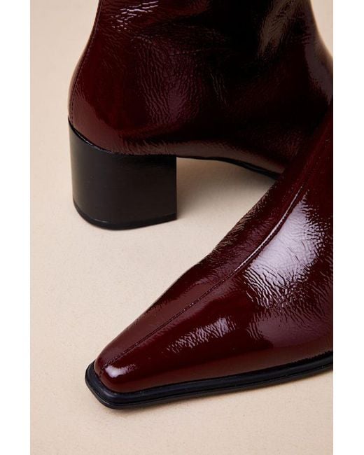 Vagabond Shoemakers Giselle Cherry Patent Leather Pointed-Toe Ankle ...