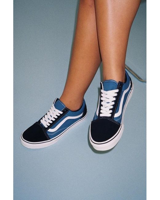 Vans Old Skool Color Block Lace-Up Sneakers in Blue | Lyst