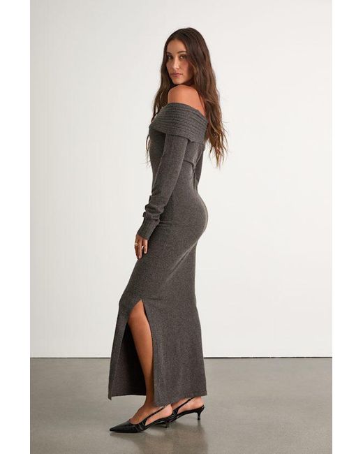Lulus Ellie Heather Sweater Bodycon Maxi Dress in Grey | Lyst UK