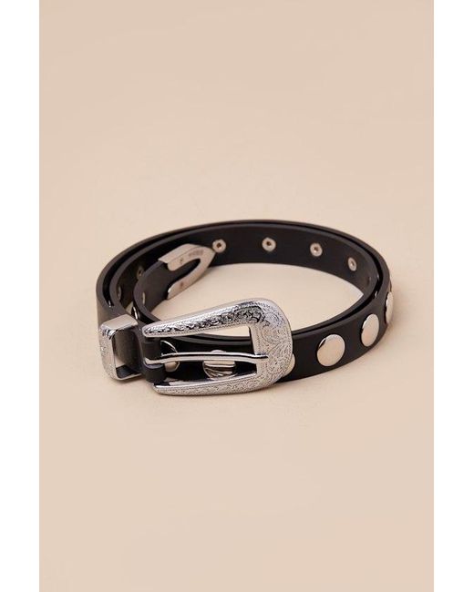petit moments Phoenix And Metal Stud Belt in Black | Lyst