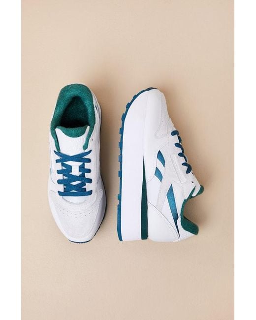 Reebok Classic Leather Triple Lift Moon And Platform Sneakers in White ...