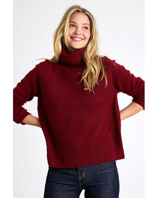 Lulus Found The Warmth Turtleneck Pullover Sweater in Red | Lyst UK