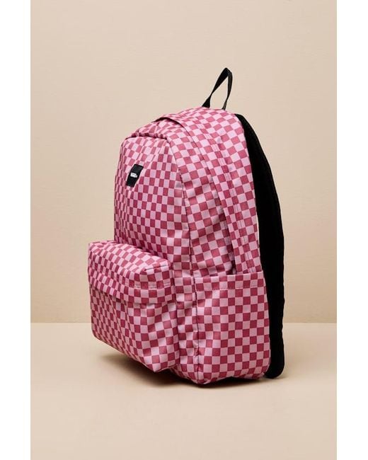 Vans Old Skool Mauvewood Checkered Backpack in Pink | Lyst UK