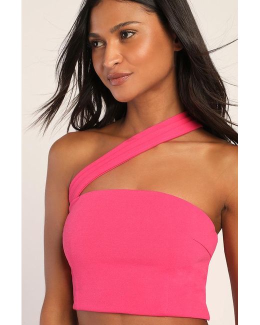 Lulus Flaunt It Like That Hot One-Shoulder Two-Piece Jumpsuit in Pink ...