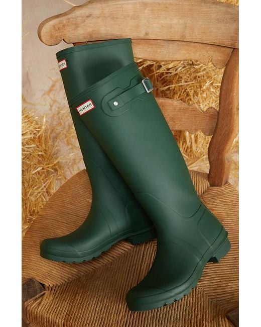 HUNTER Original Tall Rain Boots in Green | Lyst