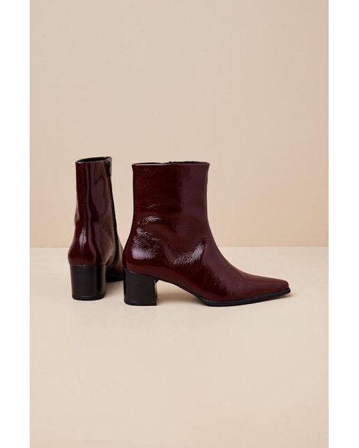 Vagabond Shoemakers Giselle Cherry Patent Leather Pointed-Toe Ankle ...