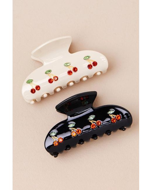 Lulus Poised Pickings And Cream Cherry Claw Hair Clip Set in Natural | Lyst UK