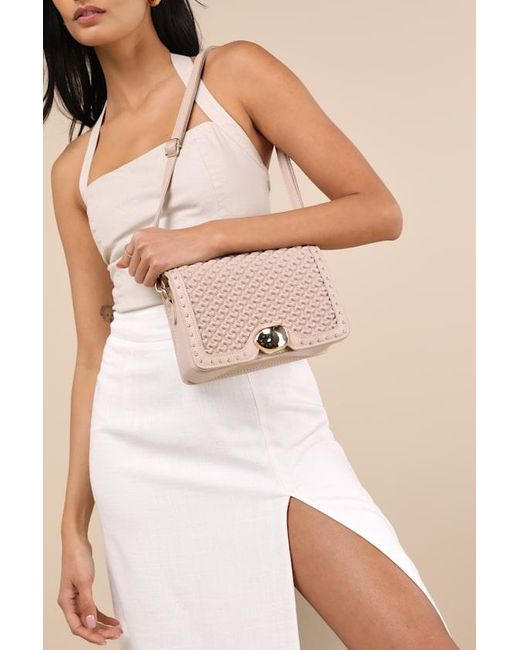 Lulus Fidela Textured Crossbody Bag in Natural | Lyst