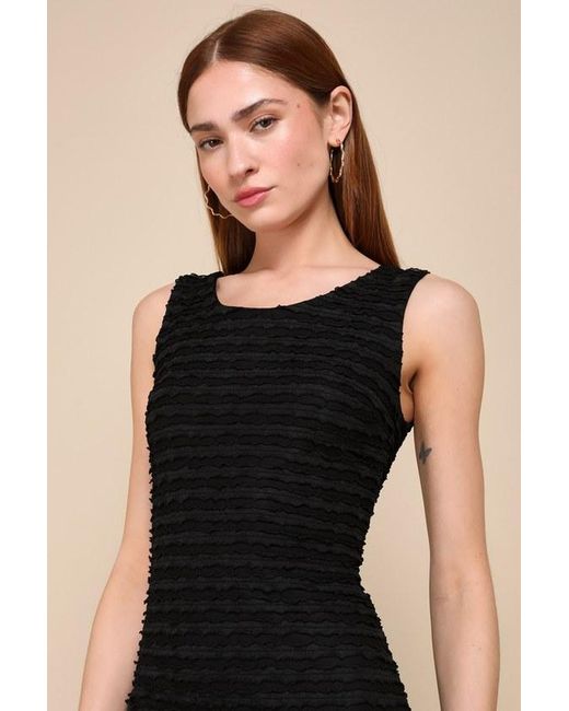 Lulus Unforgettable Effect Textured Bodycon Midi Dress in Natural | Lyst