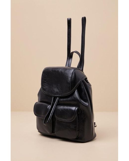 Lulus Taralynn Vegan Leather Mini Backpack in Black | Lyst