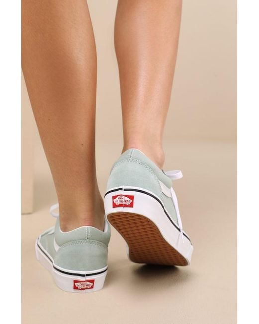 Vans Old Skool Pure Color Block Lace-Up Sneakers in Gray | Lyst