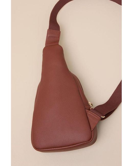 Lulus Gillia Woven Crossbody Backpack in Brown | Lyst