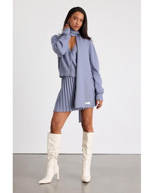 Lulus Gianna Periwinkle Three Piece Sweater Dress in Blue | Lyst UK
