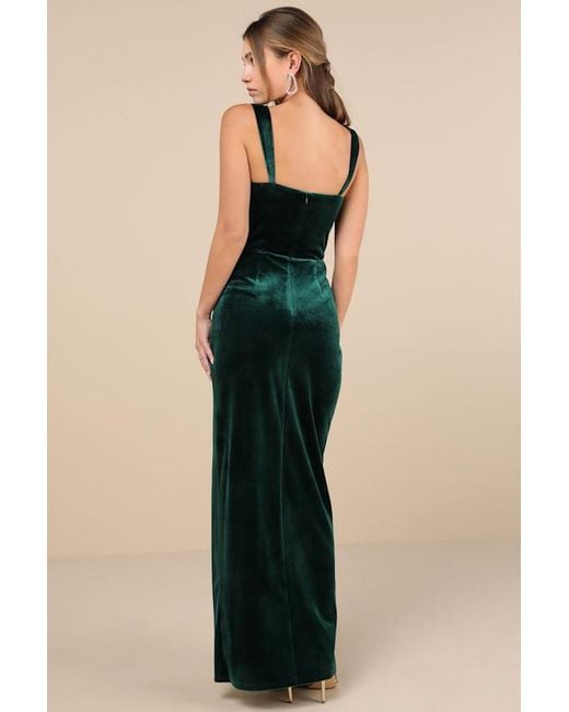 Lulus Pristine Luxury Velvet Bustier Maxi Dress | Lyst