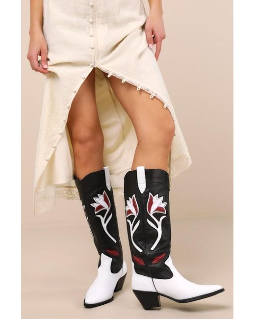 Matisse Cool Hand Multi Leather Knee-High Western Boots in Black | Lyst