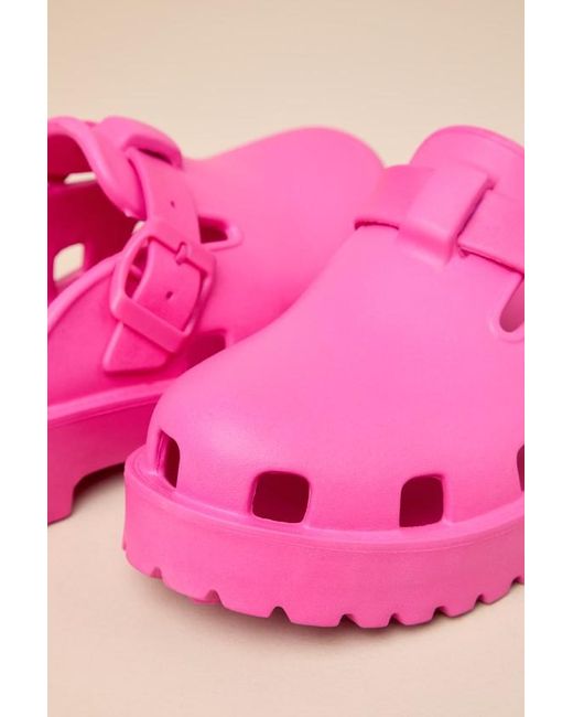 Free People Karlie Watermelon Foam Slip-On Lug Sole Platform Buckle ...