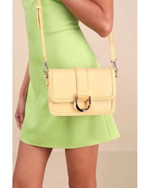 Lulus Murna Pale Crossbody Bag in Natural | Lyst