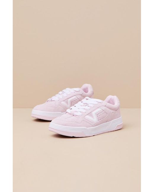 Vans Upland Barely Suede Leather Color Block Chunky Sneakers in Blue | Lyst