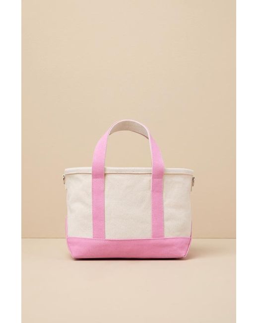 Lulus Prepared Sweetie Canvas Mini Tote Bag in Pink | Lyst UK