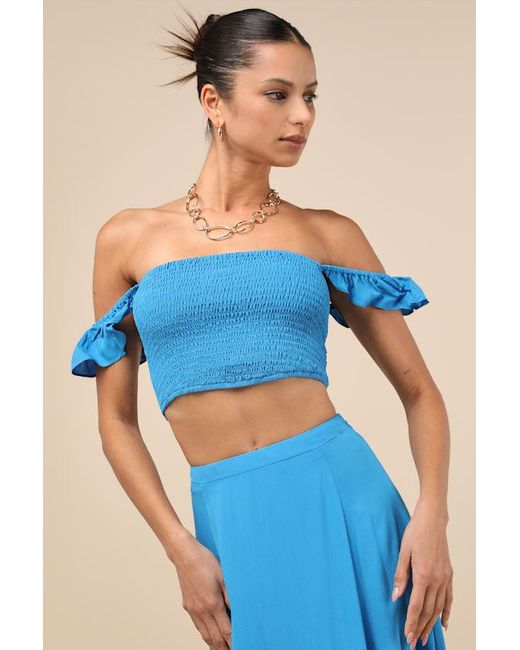 Lulus Trancoso Bright Two-Piece Maxi Dress in Blue | Lyst