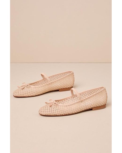 Dolce Vita Carin Light Natural Raffia Bow Ballet Flats | Lyst