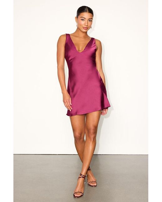 Lulus Solmara Satin Slip Mini Dress in Pink | Lyst UK