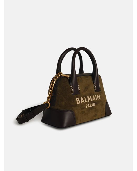Balmain 'B-Army' Suede Bag in Black | Lyst