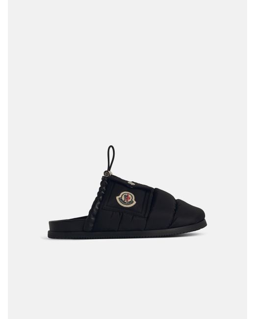 Moncler Nylon Slippers in Black | Lyst