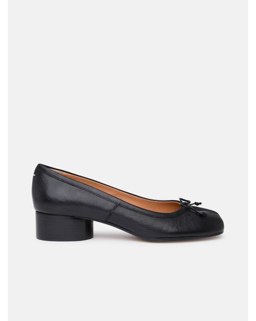 Maison Margiela Leather Tabi Ballet Flats in Blue | Lyst