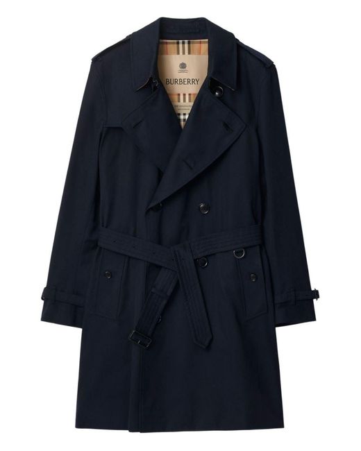 Burberry The Kensington Trench in Blue for Men | Lyst
