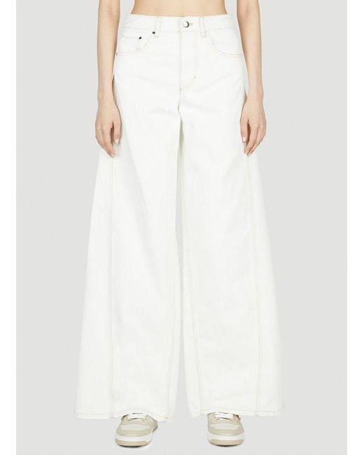 Moncler X Alicia Keys Wide Leg Pants in White | Lyst