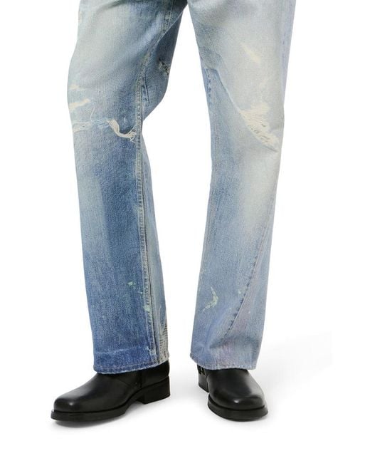 Our Legacy Third Cut Cotton Jeans With Digital Print in Blue for Men | Lyst