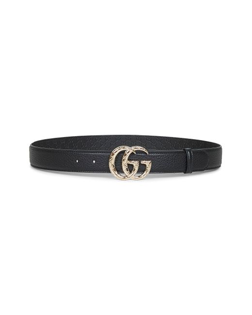 Gucci Gg Marmont Thin Belt in Black | Lyst