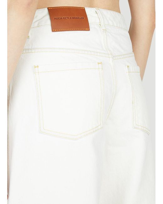 Moncler X Alicia Keys Wide Leg Pants in White | Lyst