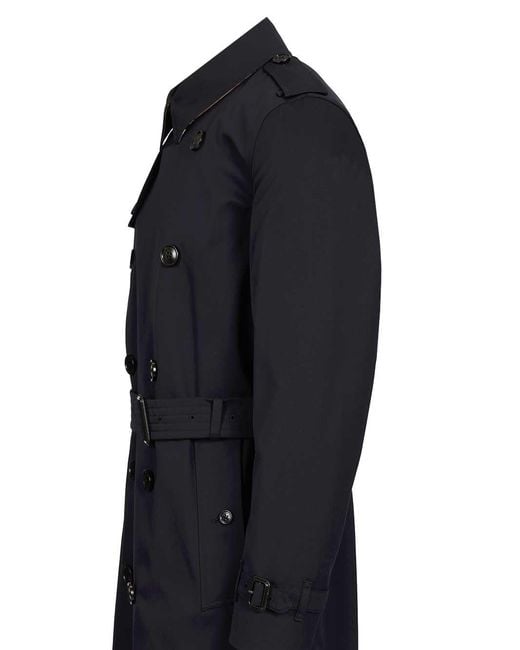Burberry The Kensington Trench in Blue for Men | Lyst