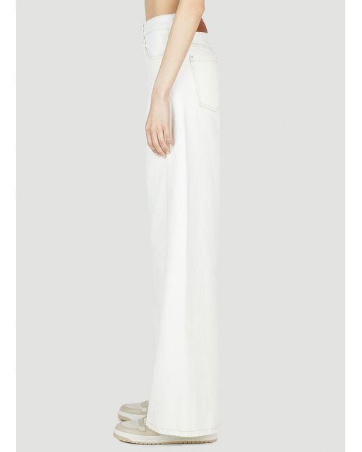 Moncler X Alicia Keys Wide Leg Pants in White | Lyst
