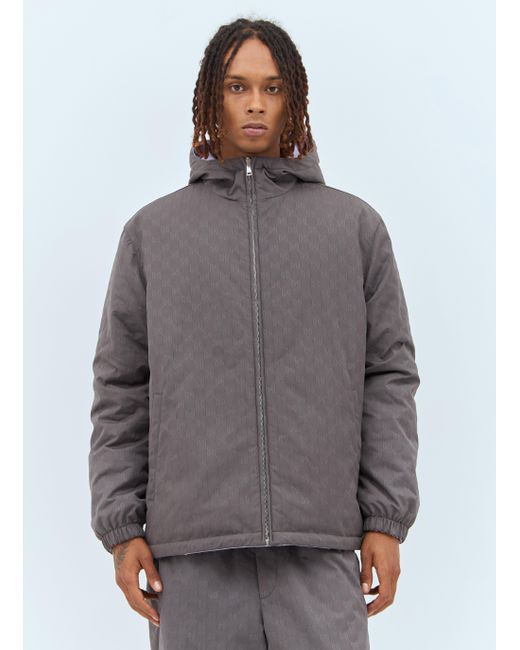 Gucci Gg Reversible Nylon Jacket in Gray for Men | Lyst