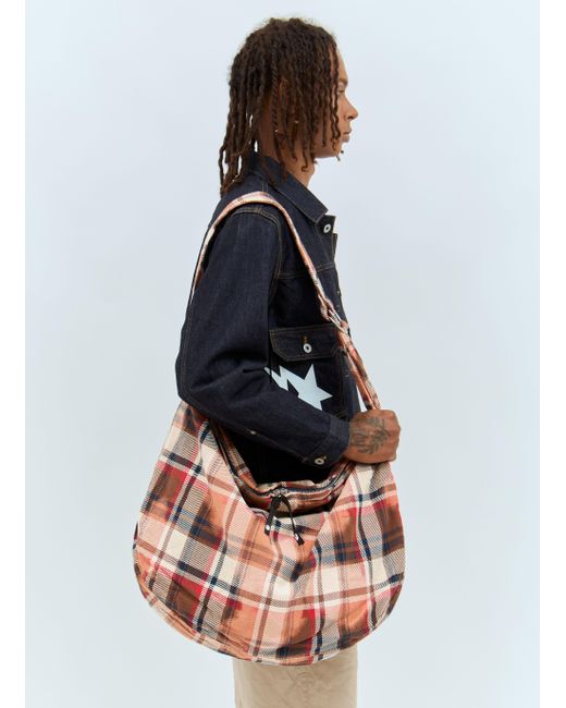 A Bathing Ape Bleached Bape Check Crossbody Bag in White for Men | Lyst