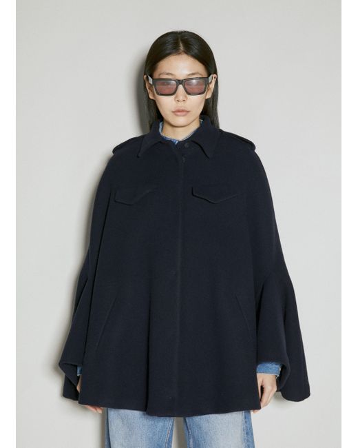 Prada Caban Wool Jacket in Blue | Lyst