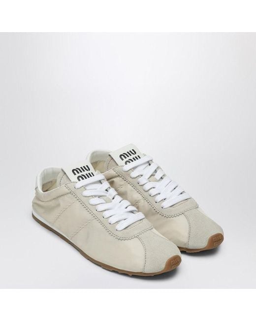 Miu Miu Plume Sneaker in White | Lyst