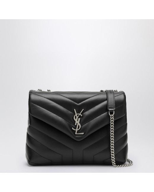 Saint Laurent Small Ysl Loulou Bag in Black | Lyst