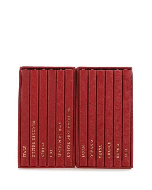 Prada Leather Notebook Set in Red for Men | Lyst