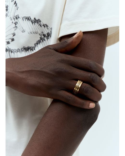 Vivienne Westwood Scilly Engraved Ring in Brown for Men | Lyst