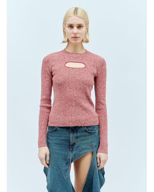 JW Anderson Jw Anderson Chest Cut-Out Top in Red | Lyst