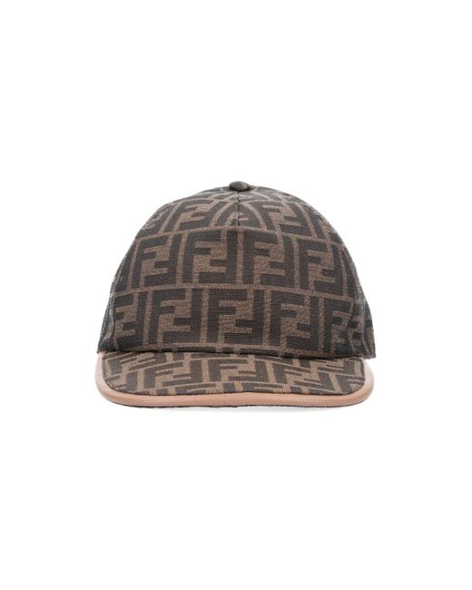Fendi Logo Baseball Cap in Gray for Men | Lyst