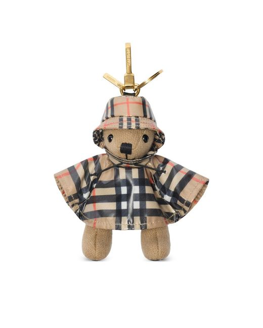 Burberry Neutrals Keyrings & Chains in Metallic | Lyst