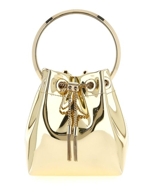 Jimmy Choo 'Bon Bon' Bucket Bag in Metallic | Lyst