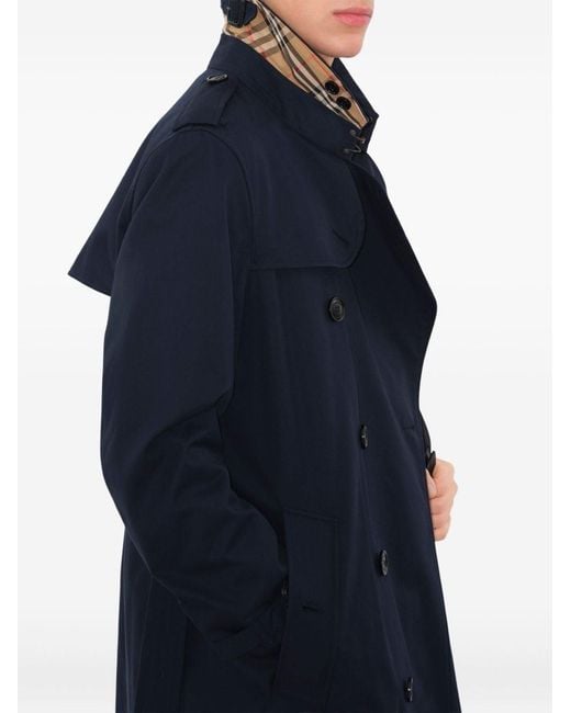 Burberry The Kensington Trench in Blue for Men | Lyst