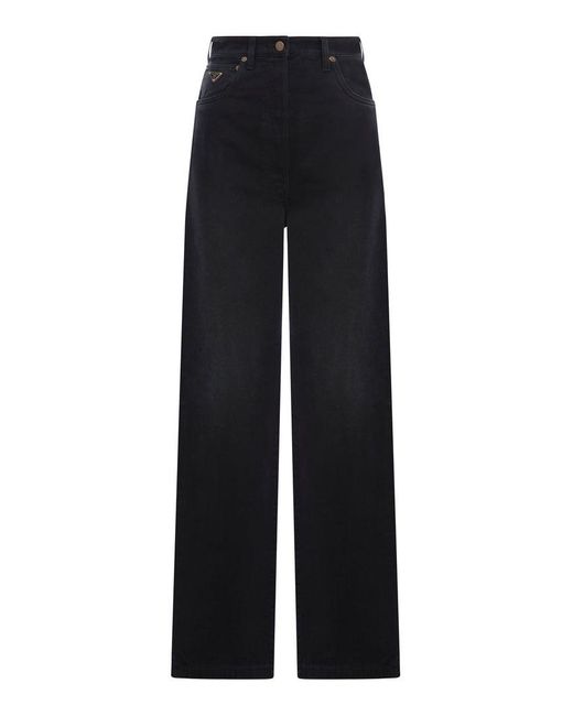 Prada Long Legs Jeans in Black | Lyst